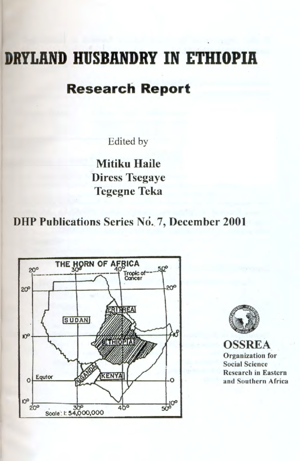 (PDF) Dryland Husbandry in Ethiopia Research Report