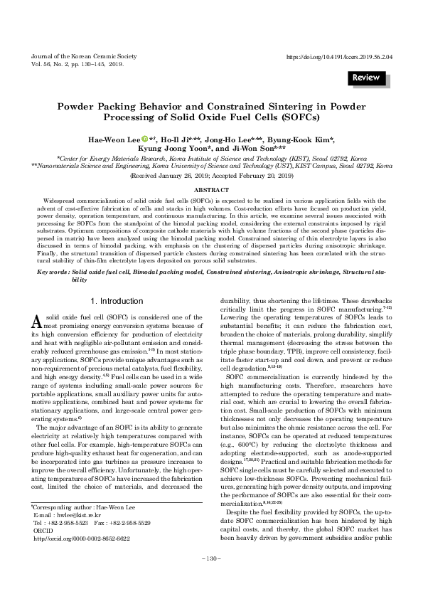 (PDF) Powder Packing Behavior and Constrained Sintering in Powder ...