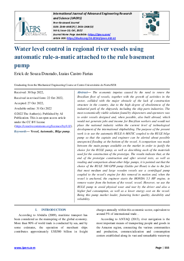 (PDF) Water level control in regional river vessels using automatic ...