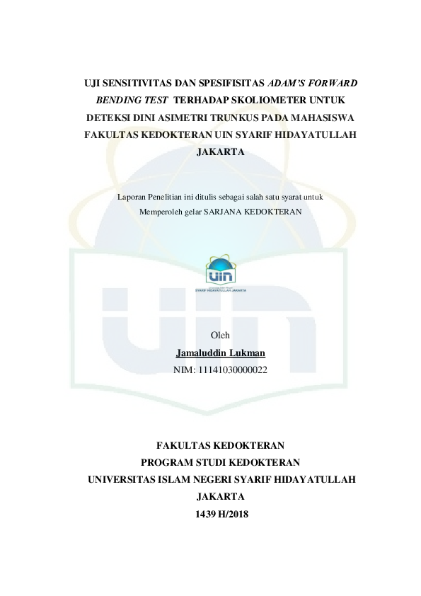 (PDF) Uji sensitivitas dan spesifisitas adam’s forward bending test ...