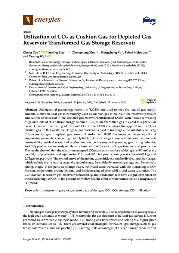(PDF) Utilization of CO2 as Cushion Gas for Depleted Gas Reservoir ...