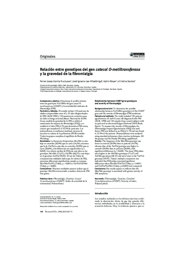 (PDF) Relationship between COMT gene genotypes and severity of ...