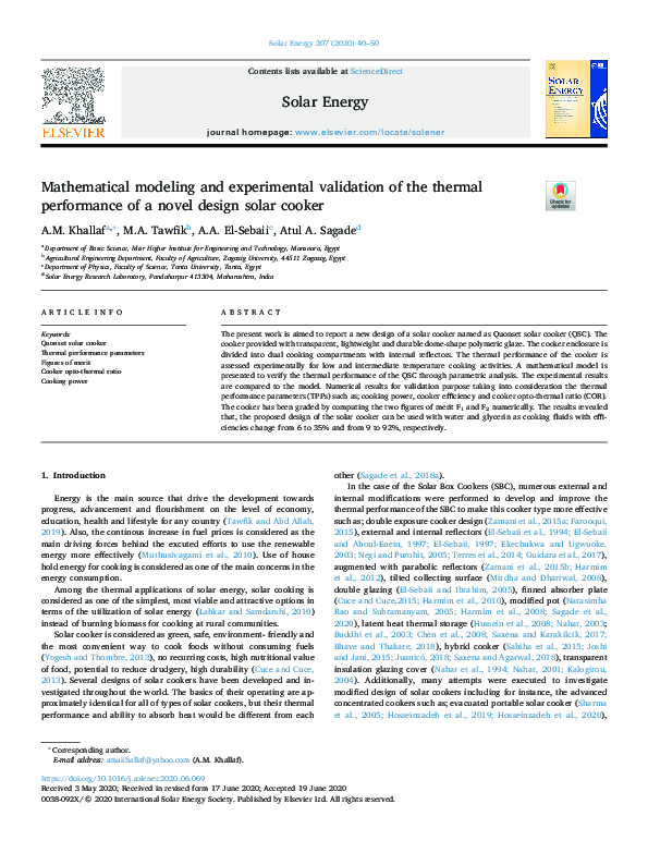 (PDF) Mathematical modeling and experimental validation of an absorption-driven multiple-effect ...