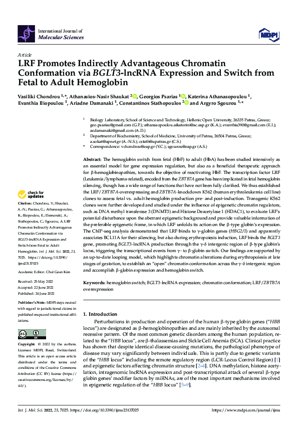 (PDF) LRF Promotes Indirectly Advantageous Chromatin Conformation via ...