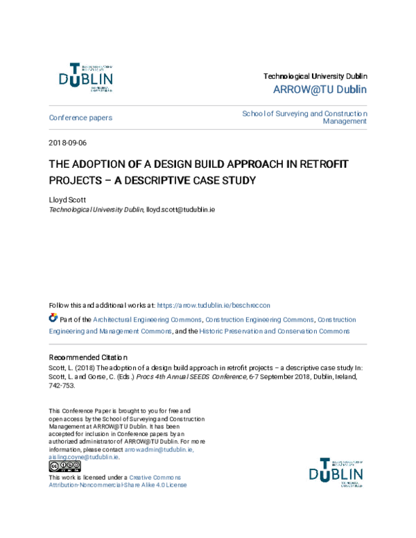 (PDF) The Adoption of a Design Build Approach in Retrofit Projects – a ...