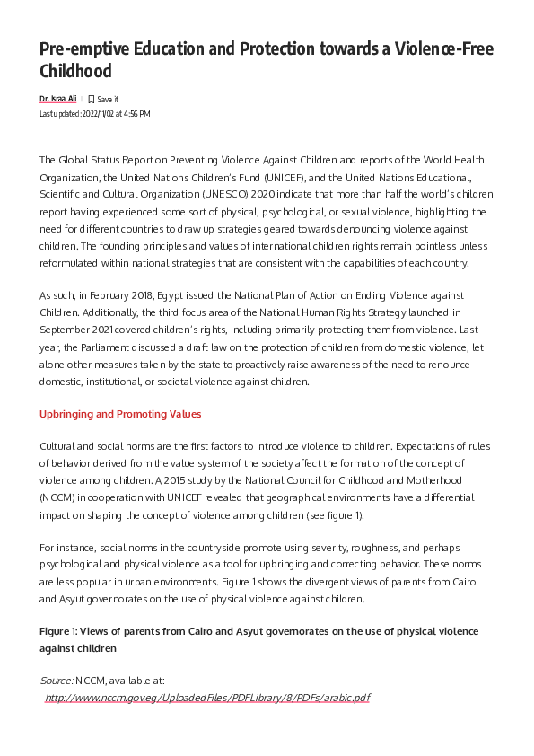 (PDF) The Global Status Report on Preventing Violence Against Children ...