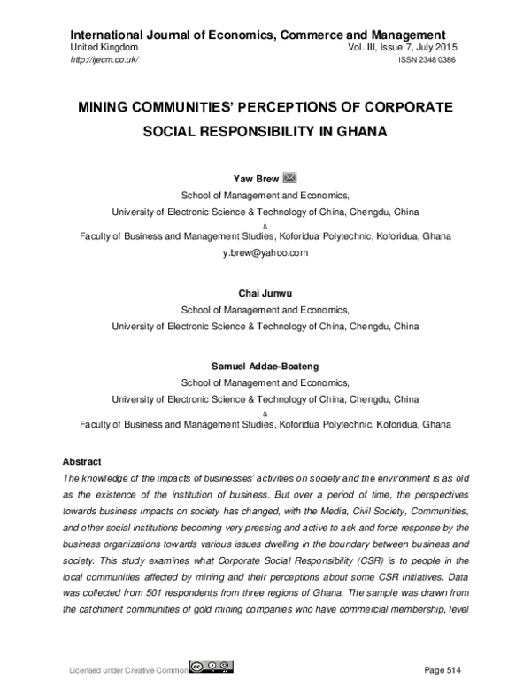 (PDF) International Journal of Economics, Commerce and Management MINING COMMUNITIES ...