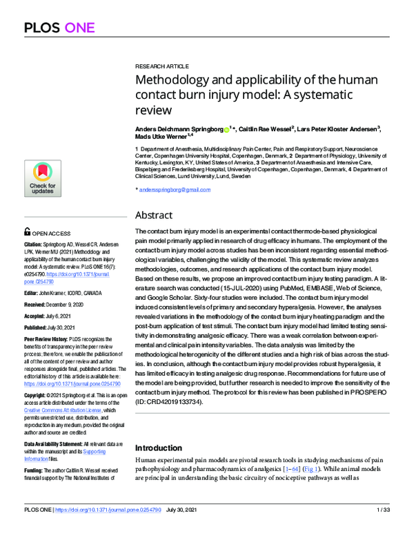 (PDF) Methodology and applicability of the human contact burn injury ...