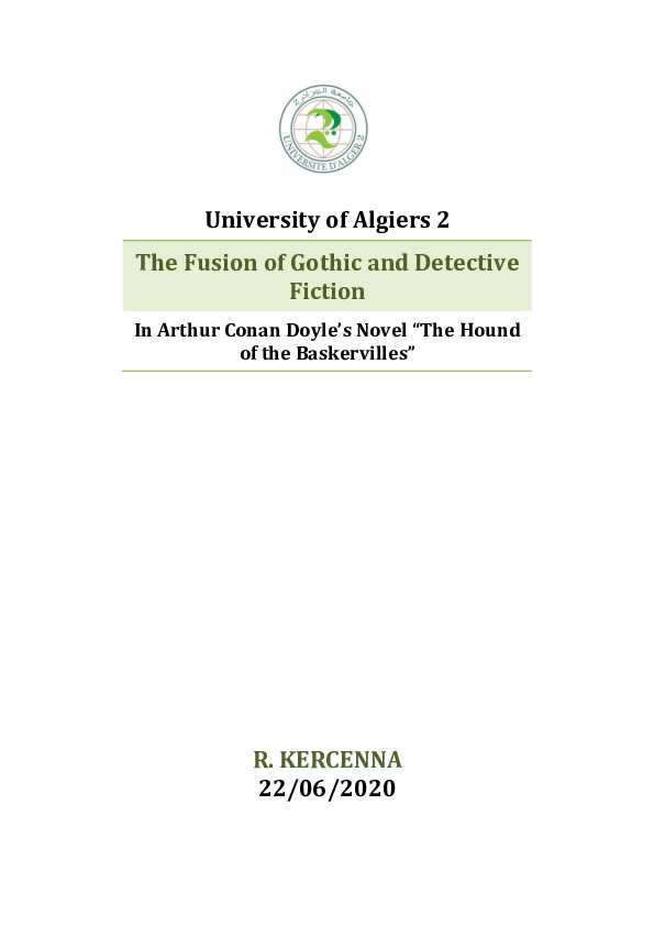 (PDF) The Fusion of Gothic and Detective Fiction in Arthur Conan Doyle ...