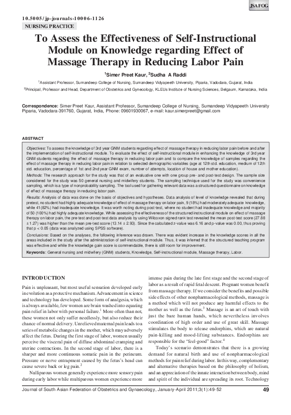 (PDF) To Assess the Effectiveness of Self-Instructional Module on ...