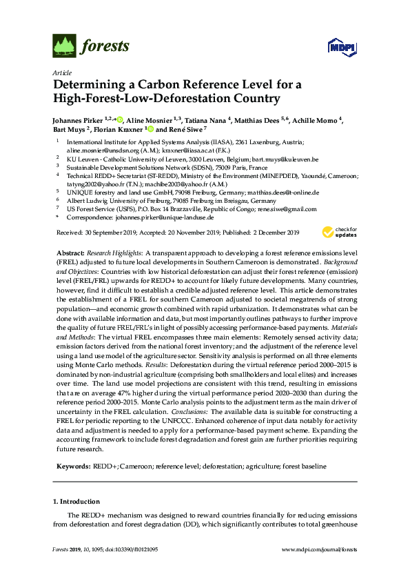 (PDF) Determining a Carbon Reference Level for a High-Forest-Low ...