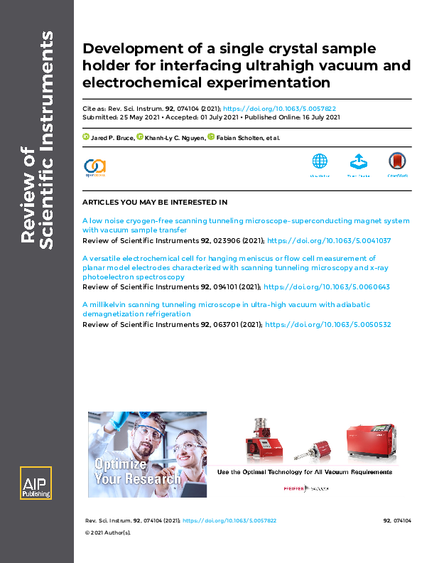 (PDF) Development of a single crystal sample holder for interfacing ...
