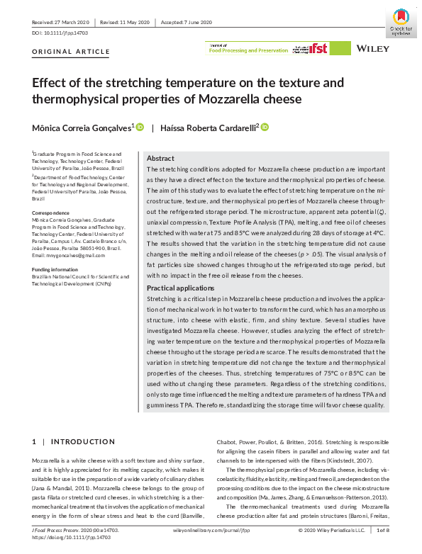 (PDF) Effect of the stretching temperature on the texture and ...