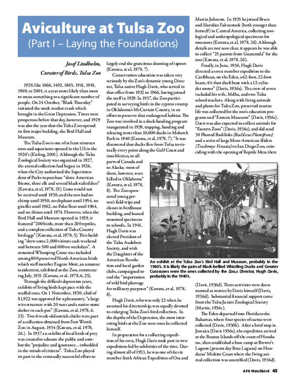 (PDF) Aviculture at Tulsa Zoo