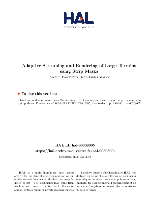 (PDF) Efficient Terrain Rendering with Strip Masks