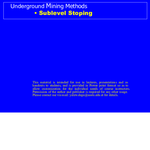 (PPT) Chaptert 3.1 B Unsupported Subelvel Open Stoping Mining ...