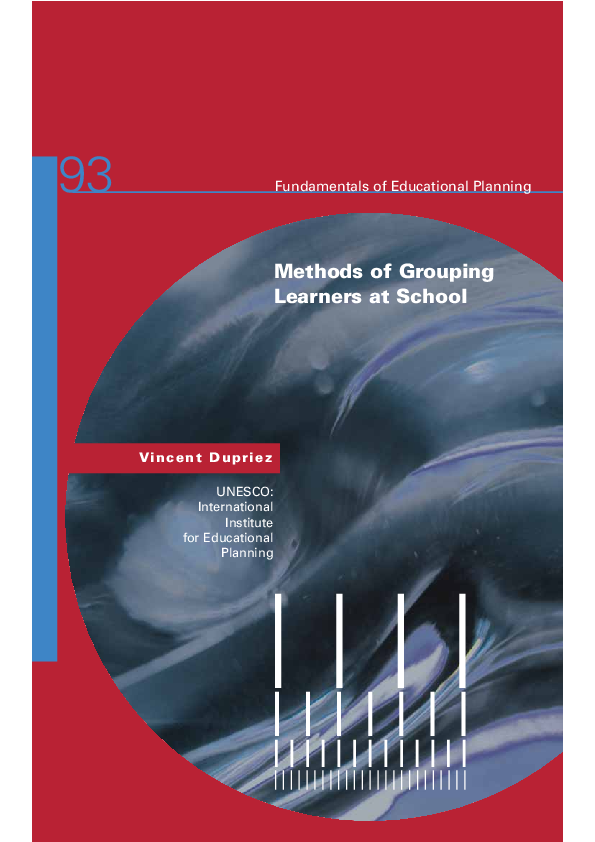 (PDF) Methods of grouping learners at school