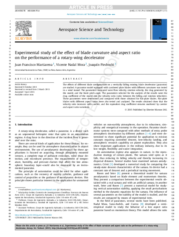 (PDF) Experimental study of the effect of blade curvature and aspect ...