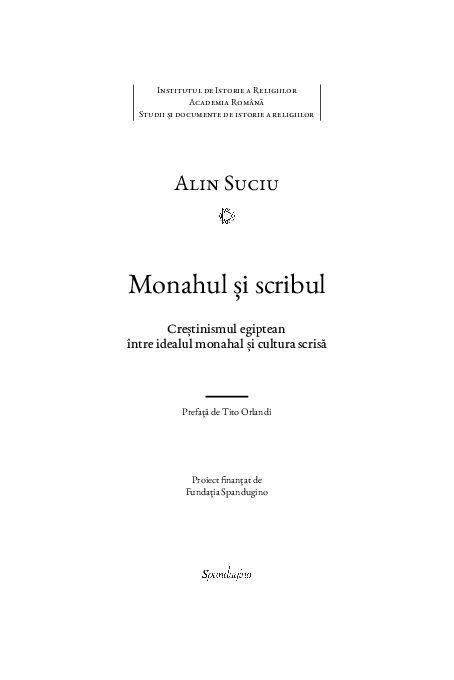 (PDF) Monahul și scribul: Creștinismul egiptean între idealul monahal ...