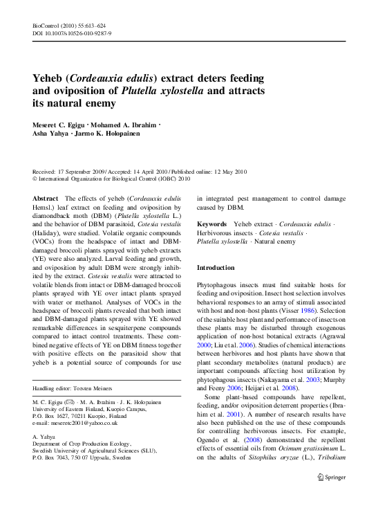 (PDF) Yeheb (Cordeauxia edulis) extract deters feeding and oviposition ...