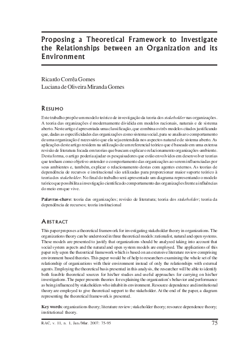 (PDF) Proposing a theoretical framework to investigate the ...