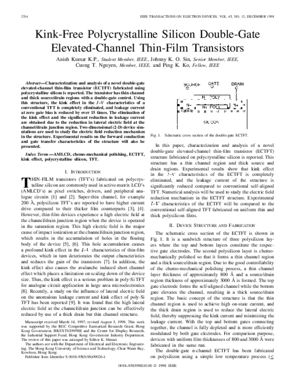 (PDF) Kink-free polycrystalline silicon double-gate elevated-channel thin-film transistors ...