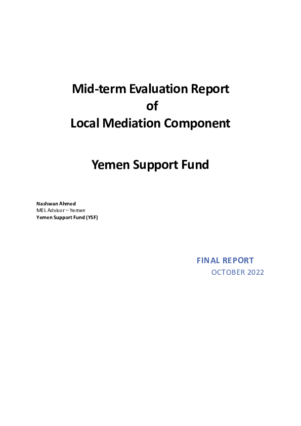 (PDF) Mid-term Evaluation Report Local Mediation Committee