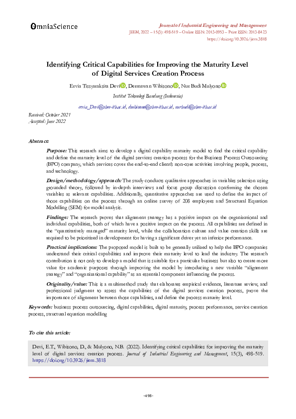 (PDF) Identifying critical capabilities for improving the maturity level of digital services ...