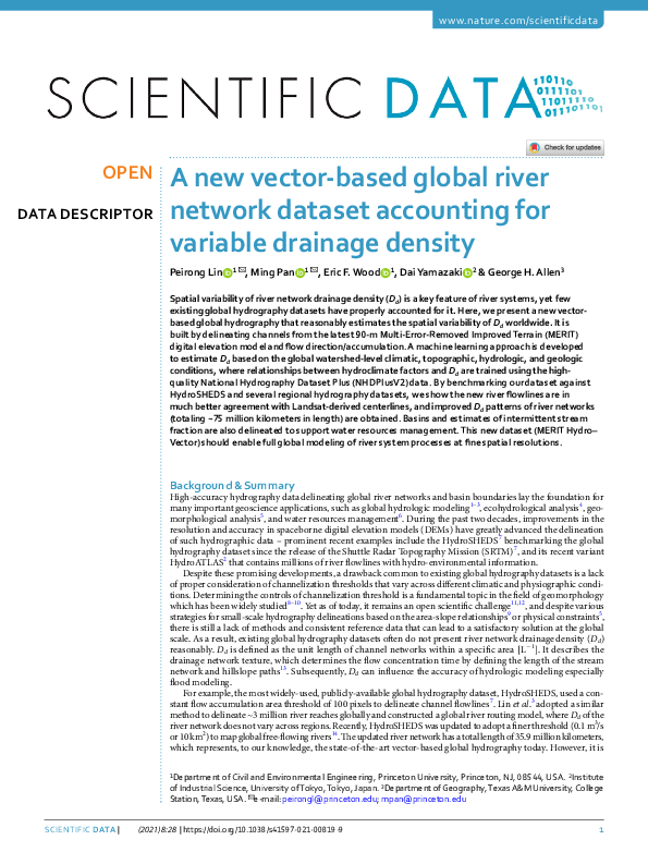 (PDF) A new vector-based global river network dataset accounting for ...