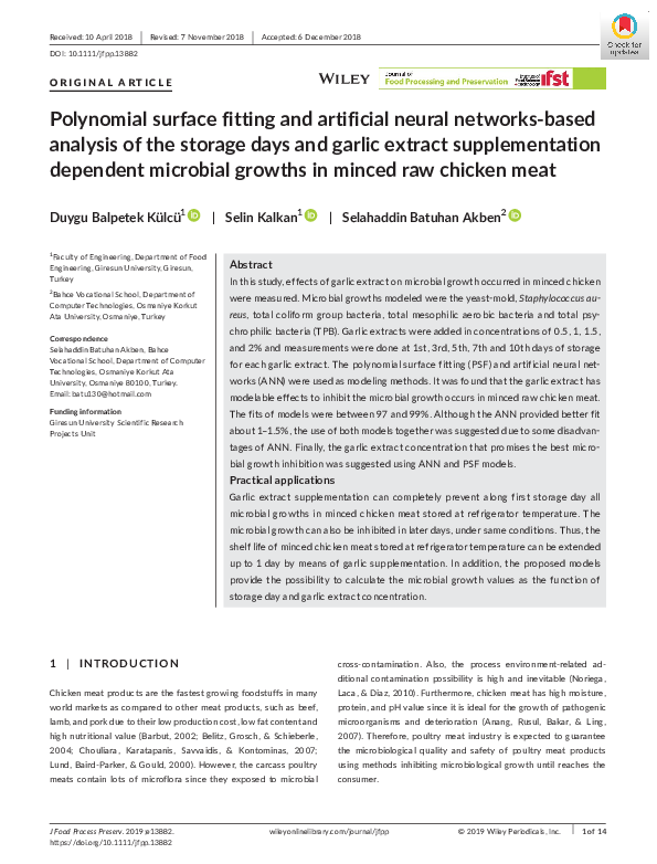 (PDF) Polynomial surface fitting and artificial neural networks‐based ...
