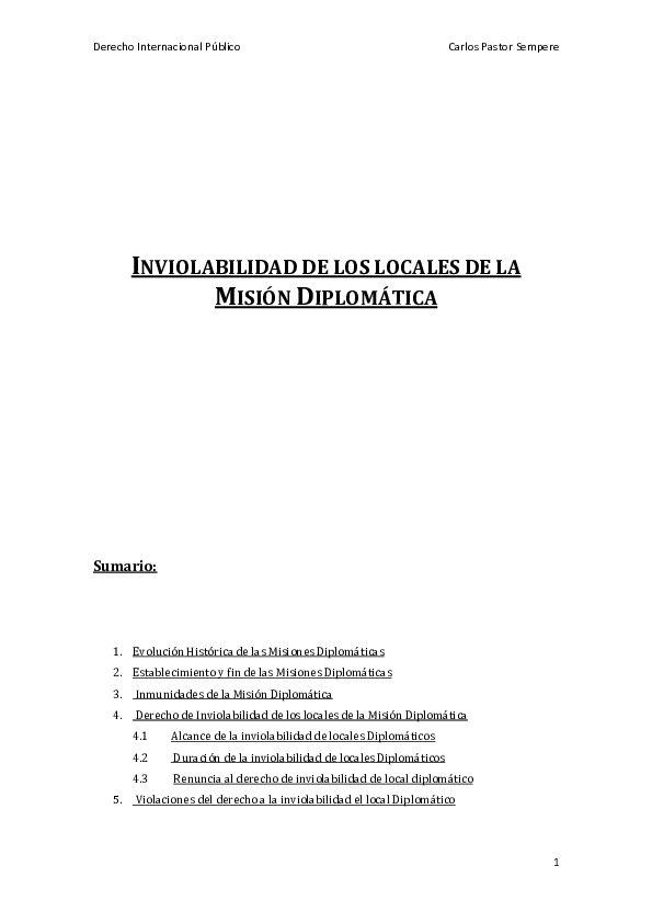 (PDF) INVIOLABILIDAD DE LOS LOCALES DE LA MISIÓN DIPLOMÁTICA