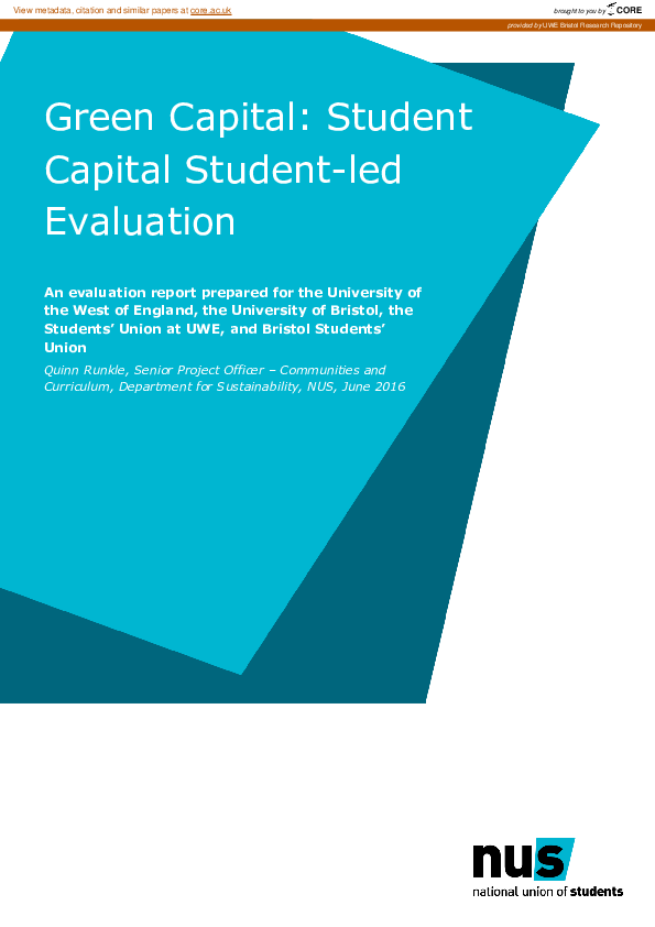 (PDF) Green Capital: Student Capital student-led evaluation