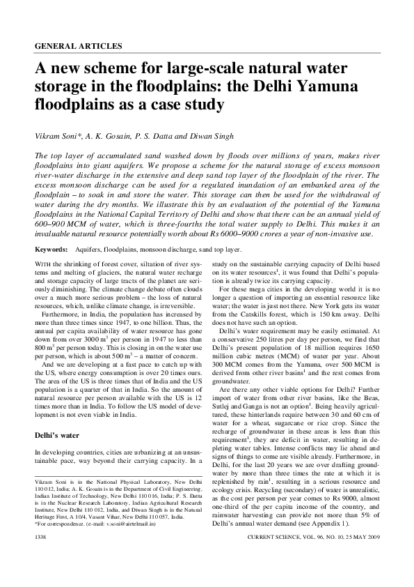 (PDF) A new scheme for large-scale natural water storage in the ...