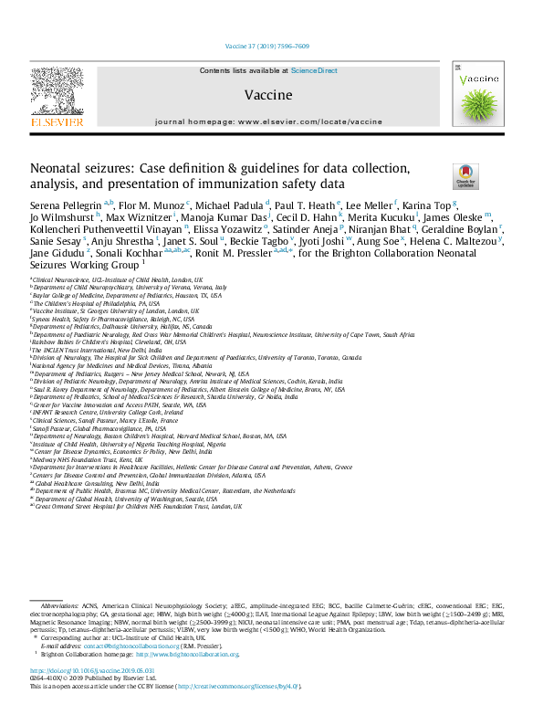 (PDF) Neonatal seizures: Case definition & guidelines for data collection, analysis, and ...