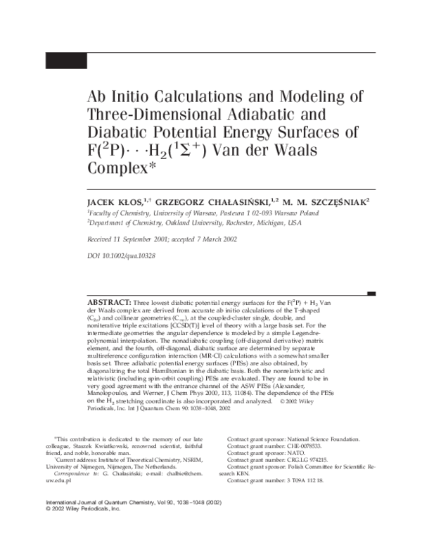(PDF) Ab initio calculations and modeling of three-dimensional ...
