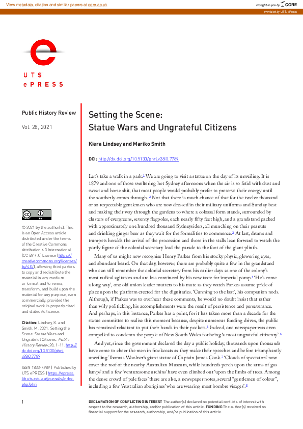 (PDF) Setting the Scene