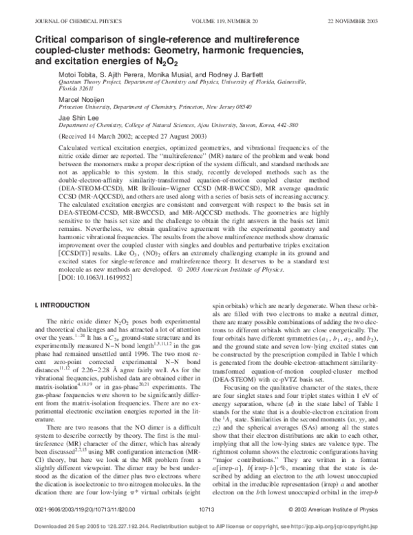 (PDF) Critical comparison of single-reference and multireference coupled-cluster methods ...