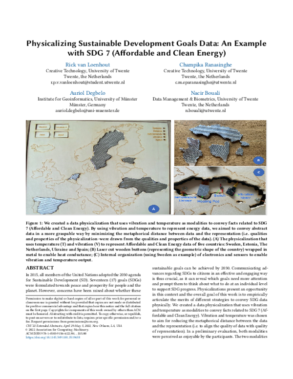 (PDF) Physicalizing Sustainable Development Goals Data: An Example with ...