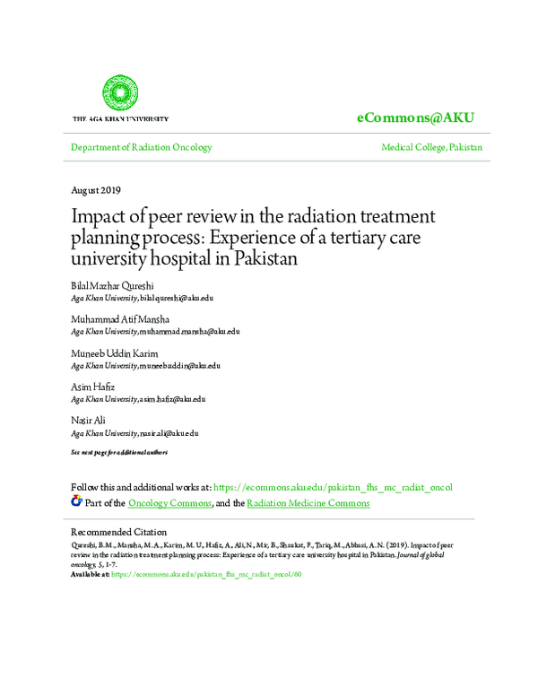 (PDF) EP-1427: Peer reviewed radiation treatment planning process at a ...