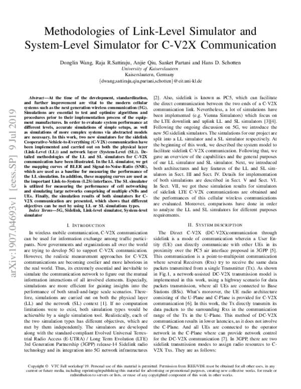 (PDF) Methodologies of Link-Level Simulator and System-Level Simulator ...