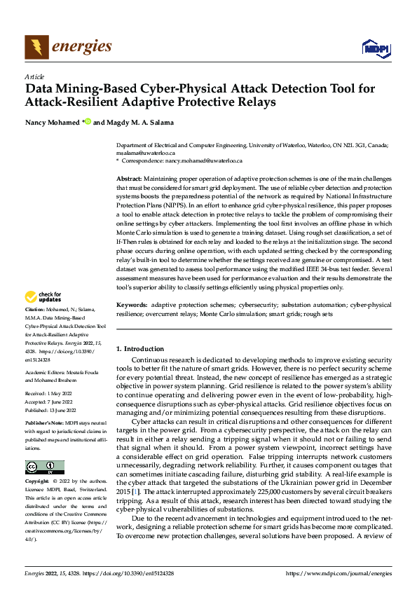 (PDF) Data Mining-Based Cyber-Physical Attack Detection Tool for Attack ...