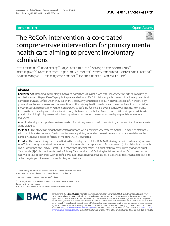 (PDF) The ReCoN intervention: a co-created comprehensive intervention ...
