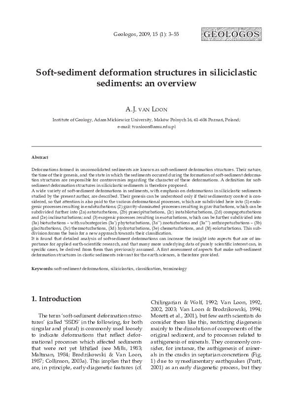 (PDF) Soft-sediment deformation structures in siliciclastic sediments: an overview