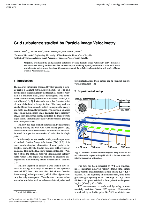 (PDF) Grid turbulence studied by Particle Image Velocimetry