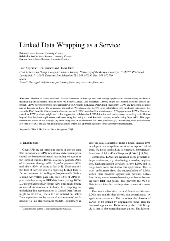 (PDF) Linked Data Wrapping as a Service