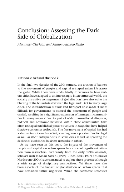 (PDF) Conclusion: Assessing the Dark Side of Globalization | Alexander ...