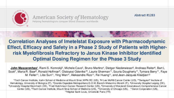 (PDF) Correlation Analyses of Imetelstat Exposure with Pharmacodynamic ...