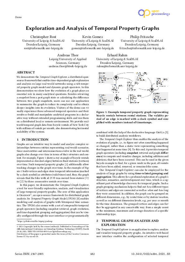(PDF) Exploration and Analysis of Temporal Property Graphs