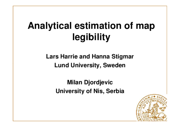 (PDF) Analytical estimation of map legibility