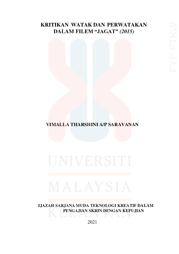 (PDF) Kritikan Watak Dan Perwatakan Dalam Filem “Jagat” (2015)